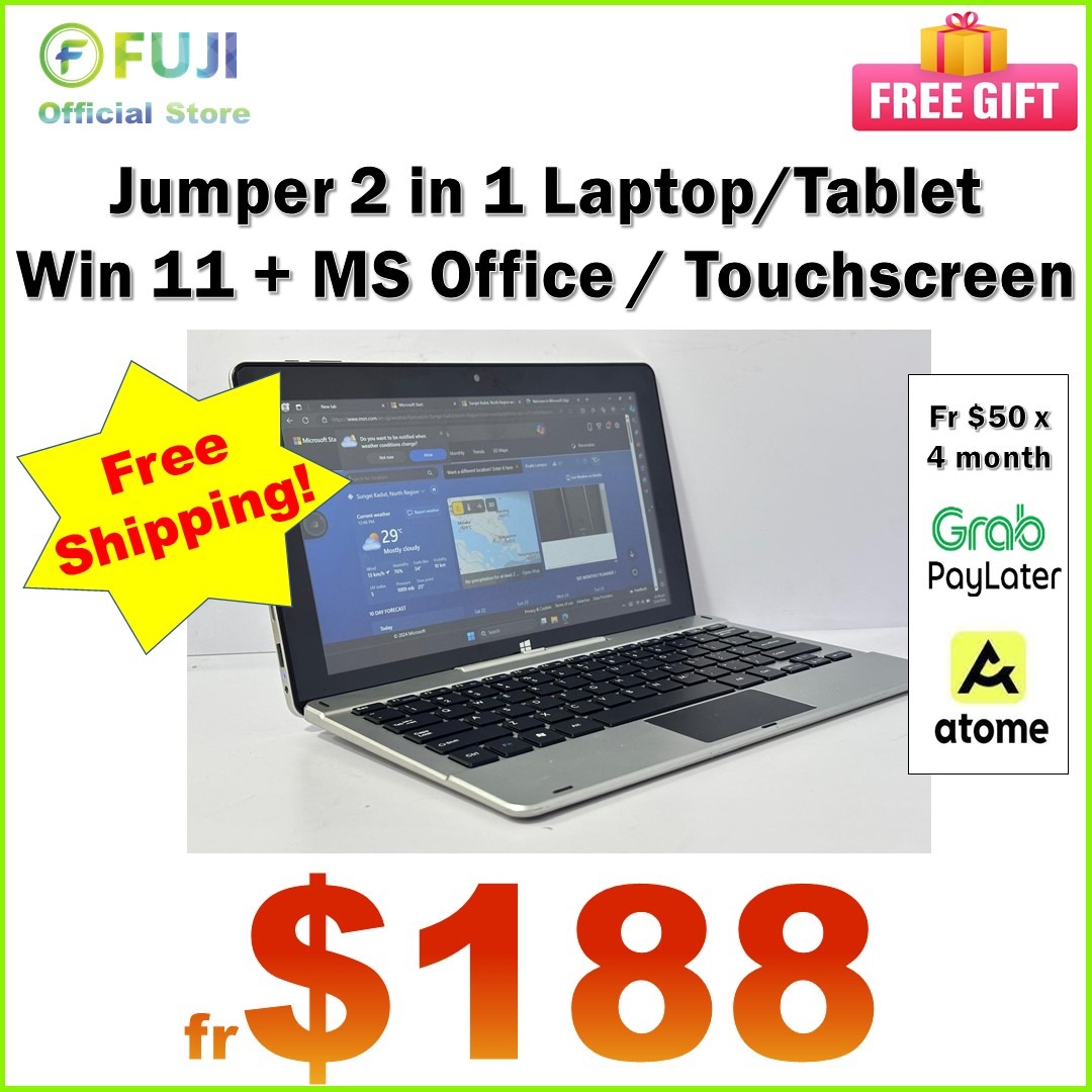 Jumper 2 in 1 Laptop + Tablet - With Keyboard - 12 Inch Touch Screen ...