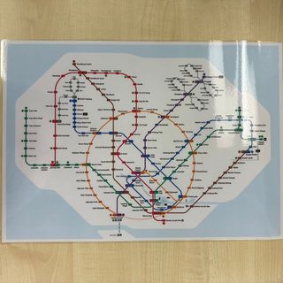 Big Large Laminated Singapore MRT LRT smrt chart map toy A3 sg train ...