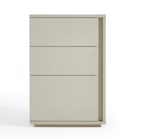 Levente 0.45M Chest of 3 Drawers (Greige)Levente 0.45M Chest of 3 Drawers (Greige), Furniture ...