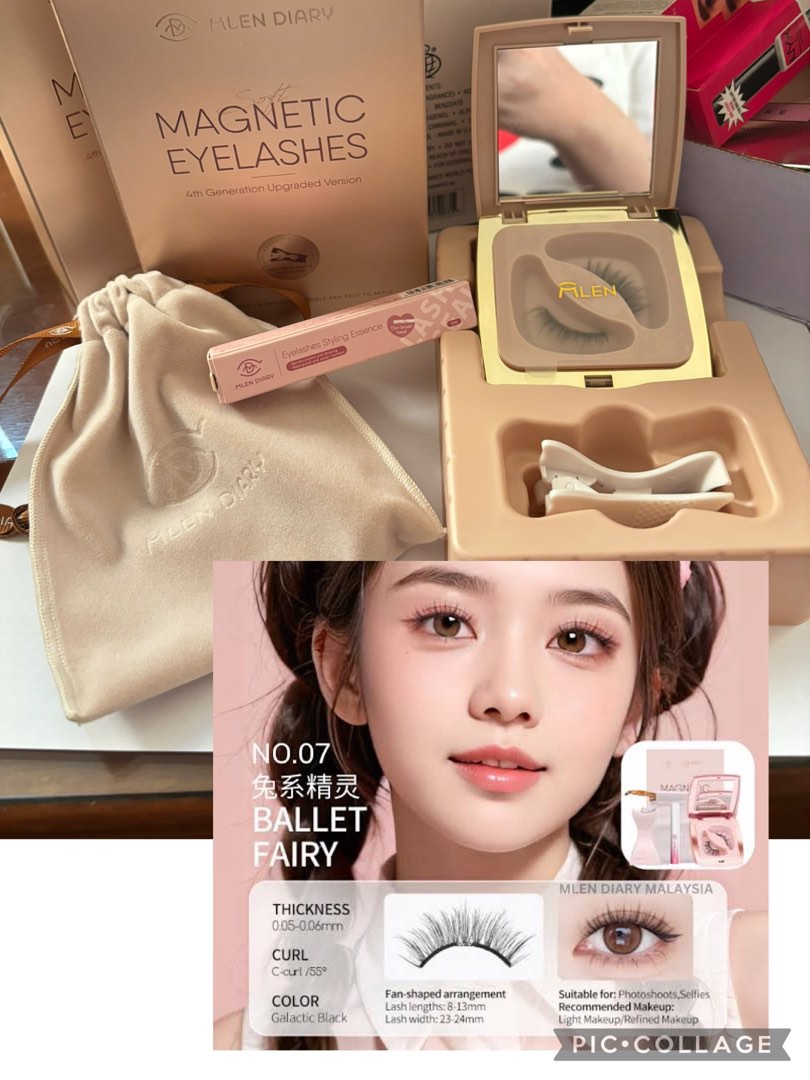 Mlen diary magnetic eyelashes in Ballet Fairy, Beauty & Personal Care ...