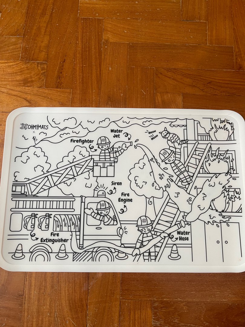 Ohmymats Colouring Mats Set (Include Marker), Hobbies & Toys, Toys ...