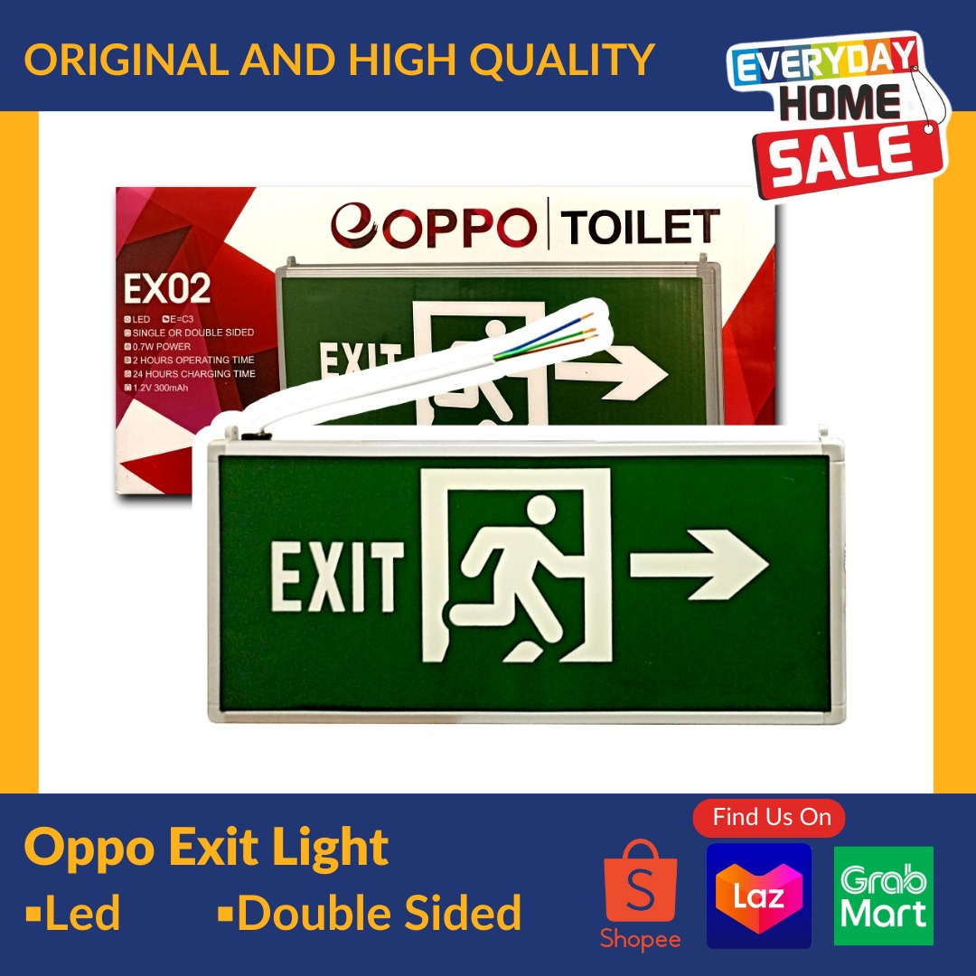 OPPO Exit Light EX02, Commercial & Industrial, Construction Tools & Equipment on Carousell
