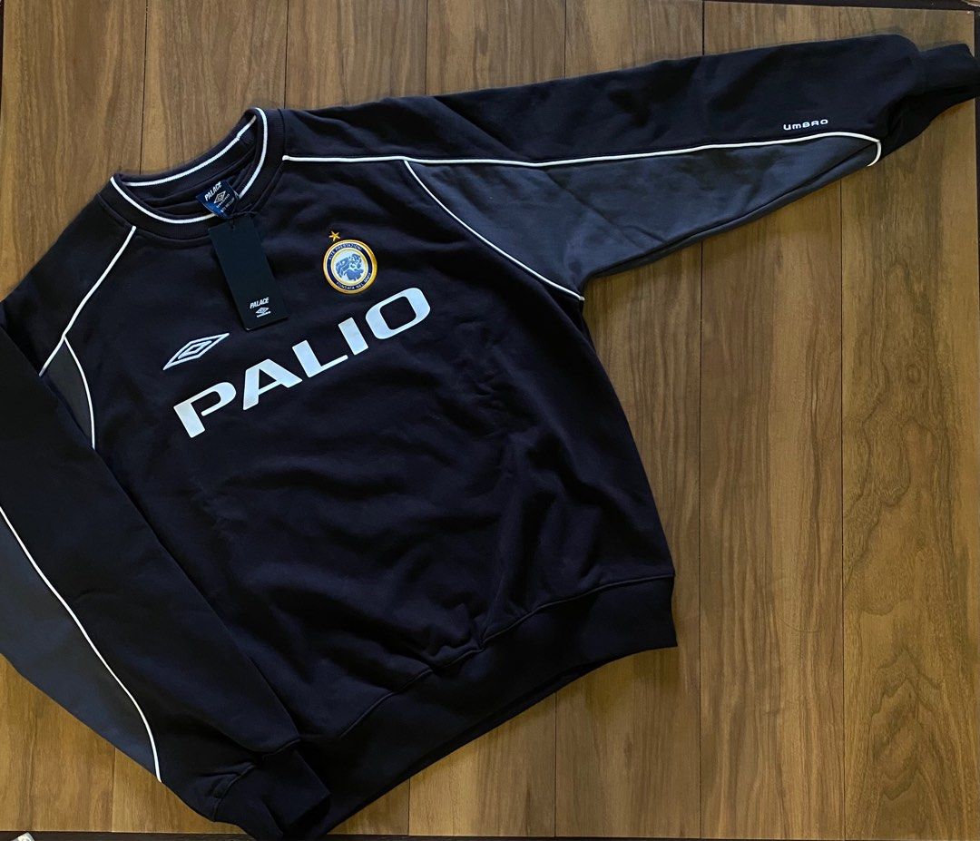 Palace x Umbro Warm Up Crew Black, Men's Fashion, Tops Palace x Umbro Warm Up Crew Black, Men's Fashion, Tops