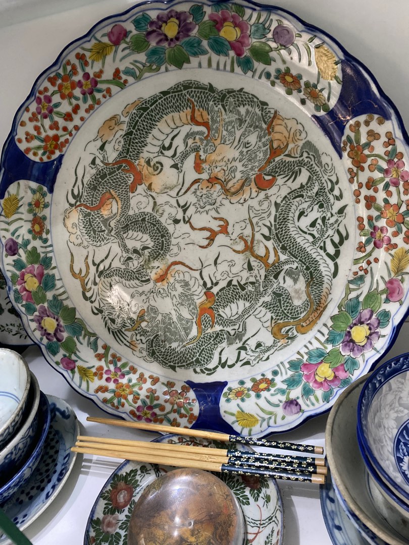 Piring Kuno abad ke- 18, Langka dan original dari China - diameter 40 ...