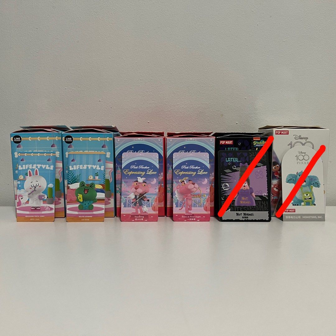 Popmart Assorted Disney Pixar/ Line / Pink Panther / Spongebob ...