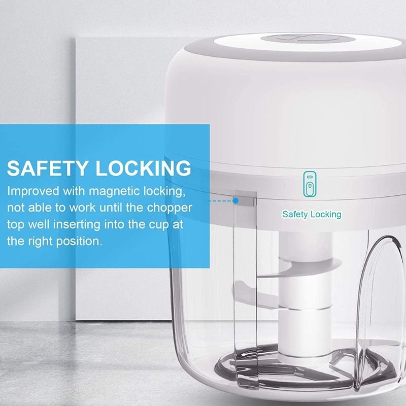 Portable Electric Garlic Masher Mini Food Garlic Vegetable Grinder ...