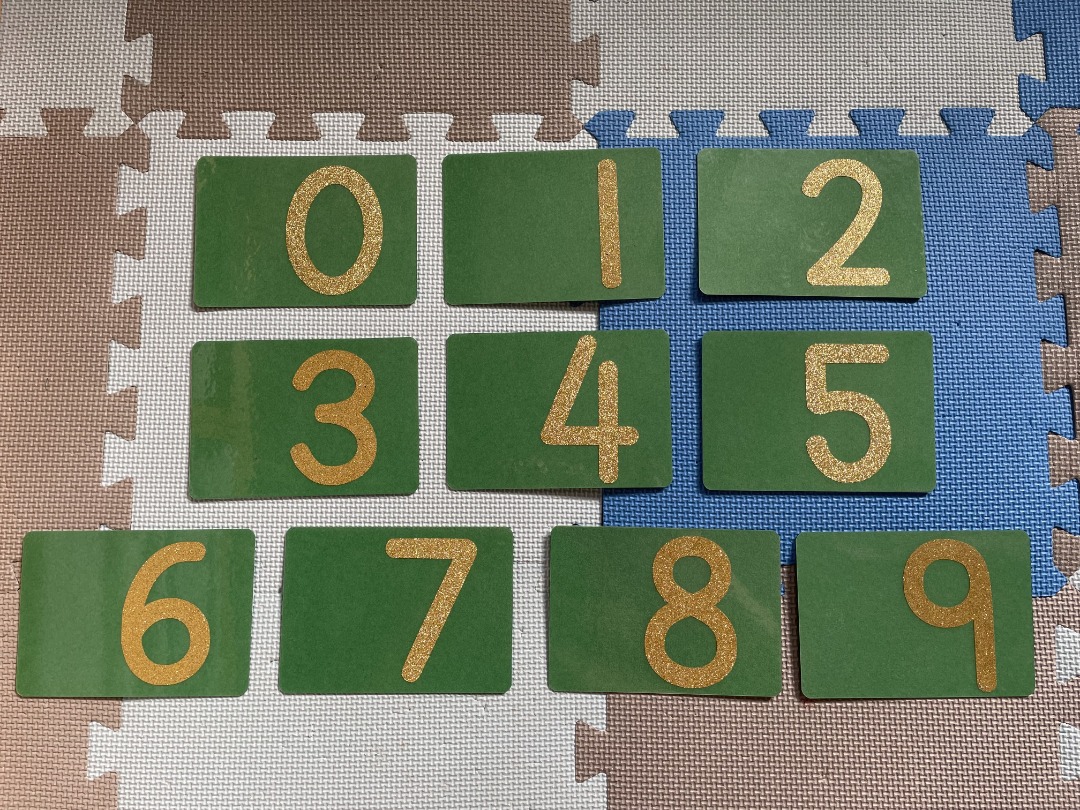 Preloved: Set of 10 Tactile Number Cards, Hobbies & Toys, Toys & Games ...