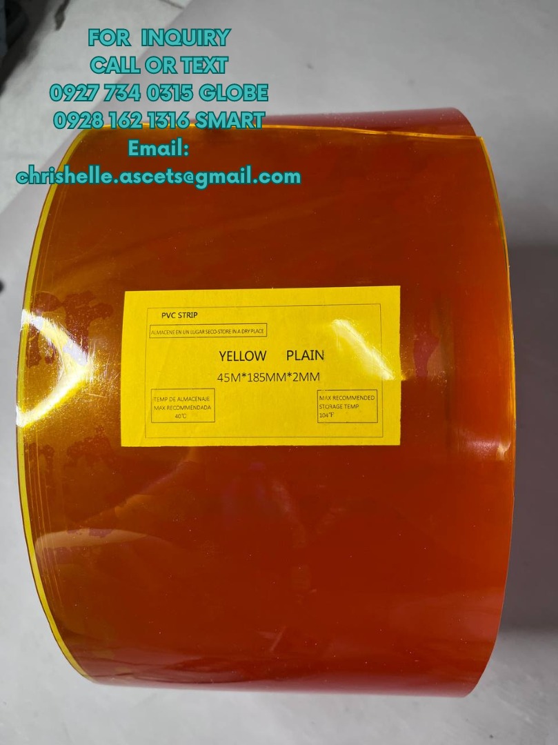 PREMIUM PVC PLASTIC CURTAIN (YELLOW PLAIN), Commercial & Industrial ...