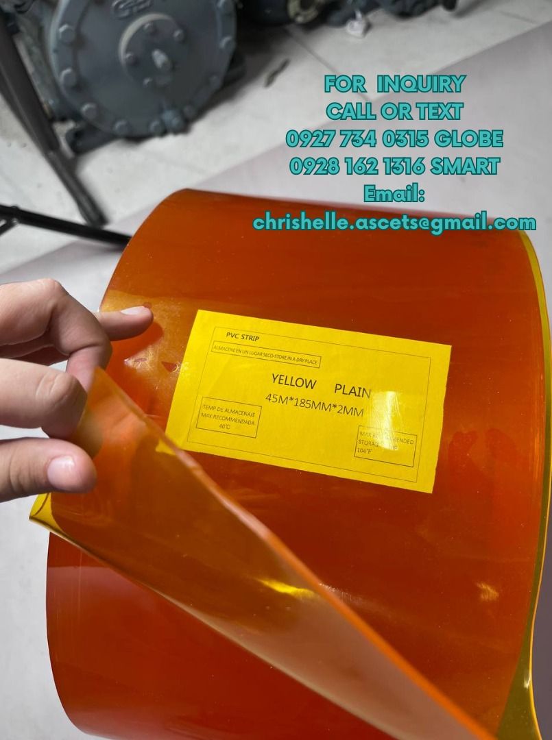 PREMIUM PVC PLASTIC CURTAIN (YELLOW PLAIN), Commercial & Industrial ...