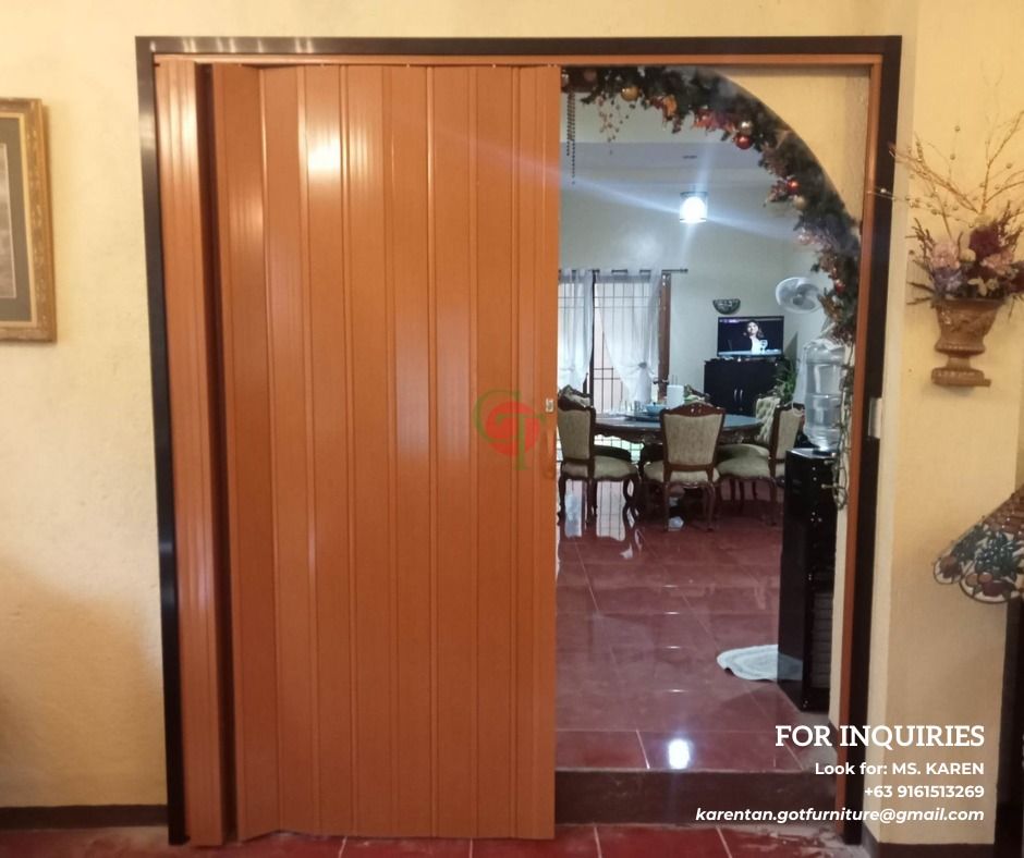 PVC ACCORDION DOOR | DIVIDER., Furniture & Home Living, Furniture ...