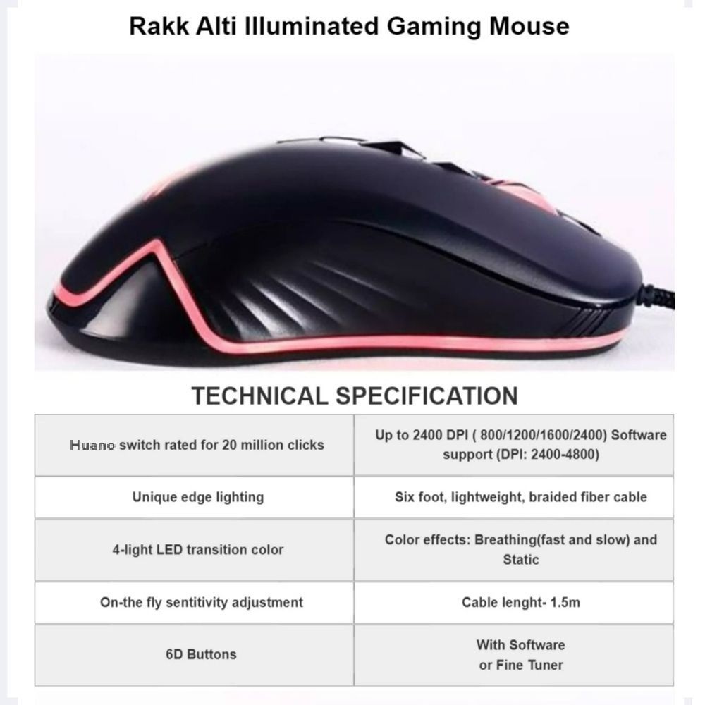 Rakk Alti Illuminated Gaming Mouse, Computers & Tech, Parts ...