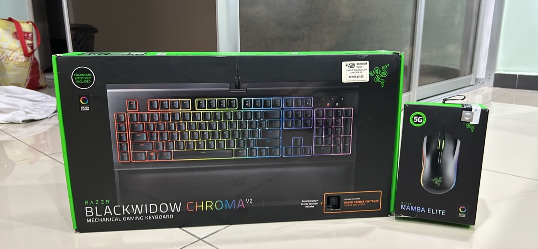 Razer keyboard and mouse set, Video Gaming, Gaming Accessories, In-Game ...