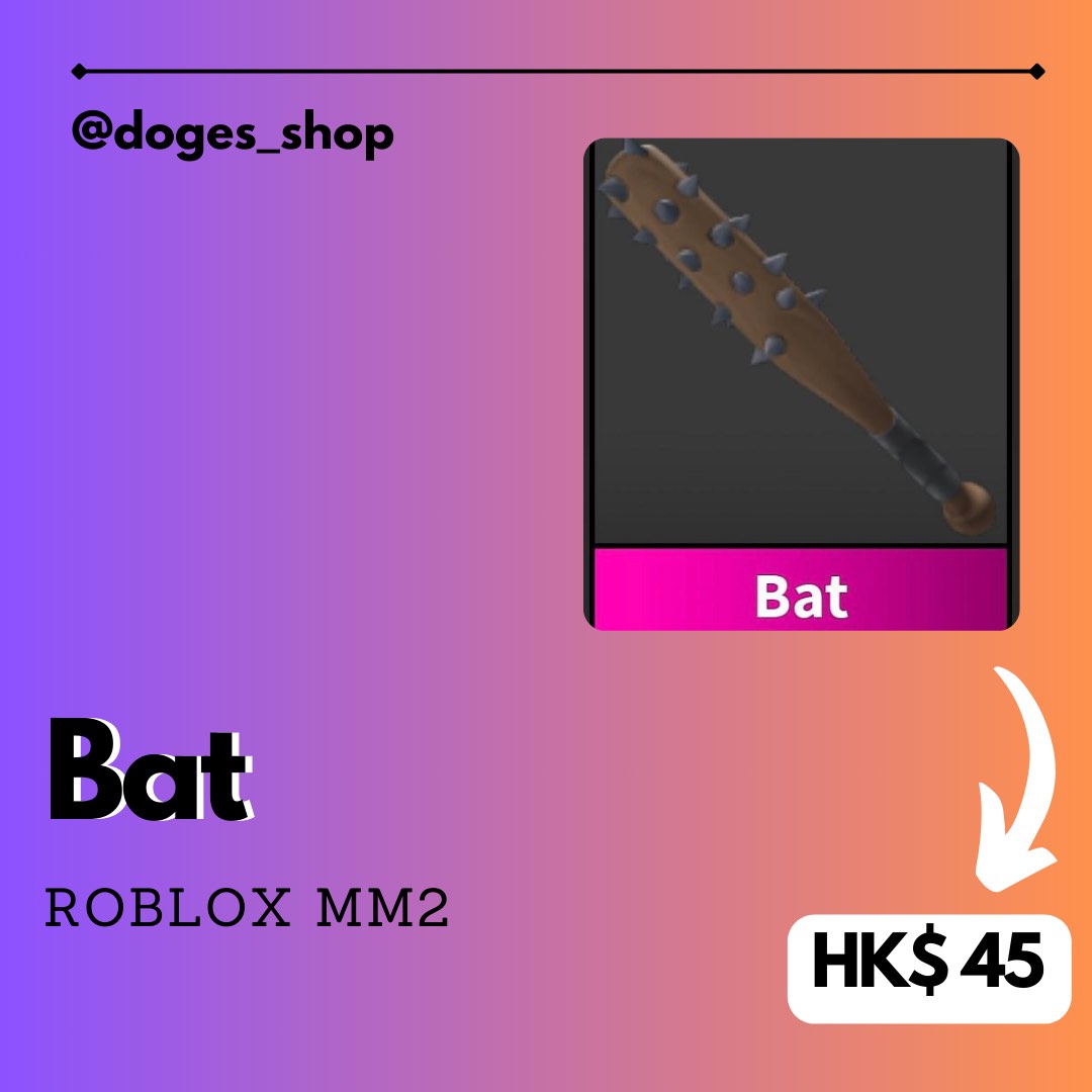 Roblox MM2 - Bat, 電子遊戲, 遊戲機配件, 遊戲週邊商品 - Carousell