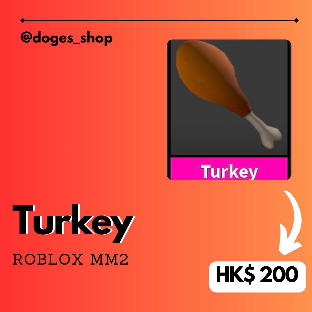 Roblox MM2 - Turkey, 電子遊戲, 遊戲機配件, 遊戲週邊商品 - Carousell