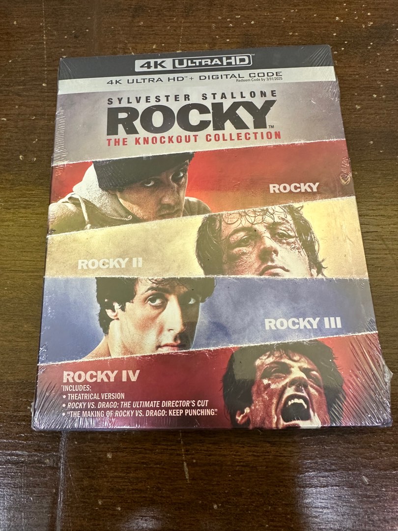 Rocky I-IV The Knockout Collection 4K Blu Ray Box, 興趣及遊戲, 音樂、樂器 & 配件 ...