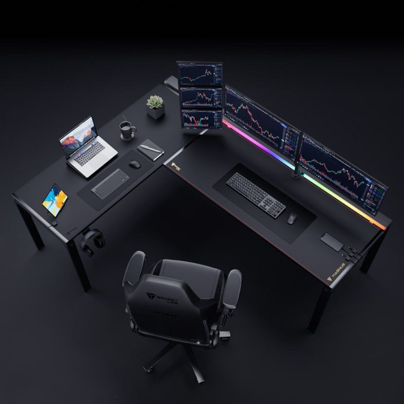 SecretLab Magnus L shaped table, Furniture & Home Living, Furniture ...