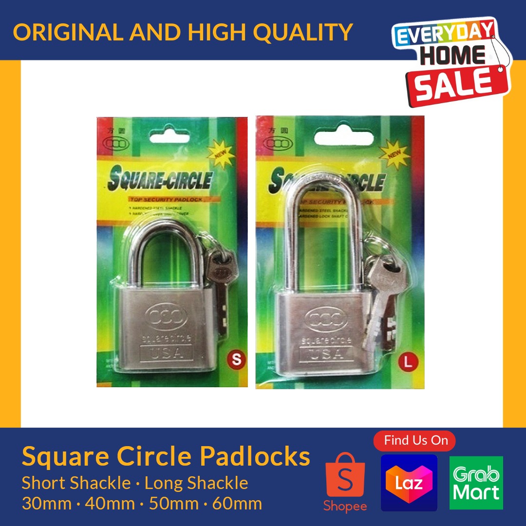 Square Circle USA Padlocks, Furniture & Home Living, Security & Locks ...