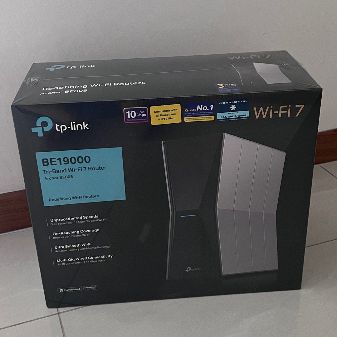 TP-Link Archer WiFi 7 Router 10Gbps Tri-Band BE19000 (not Asus router ...