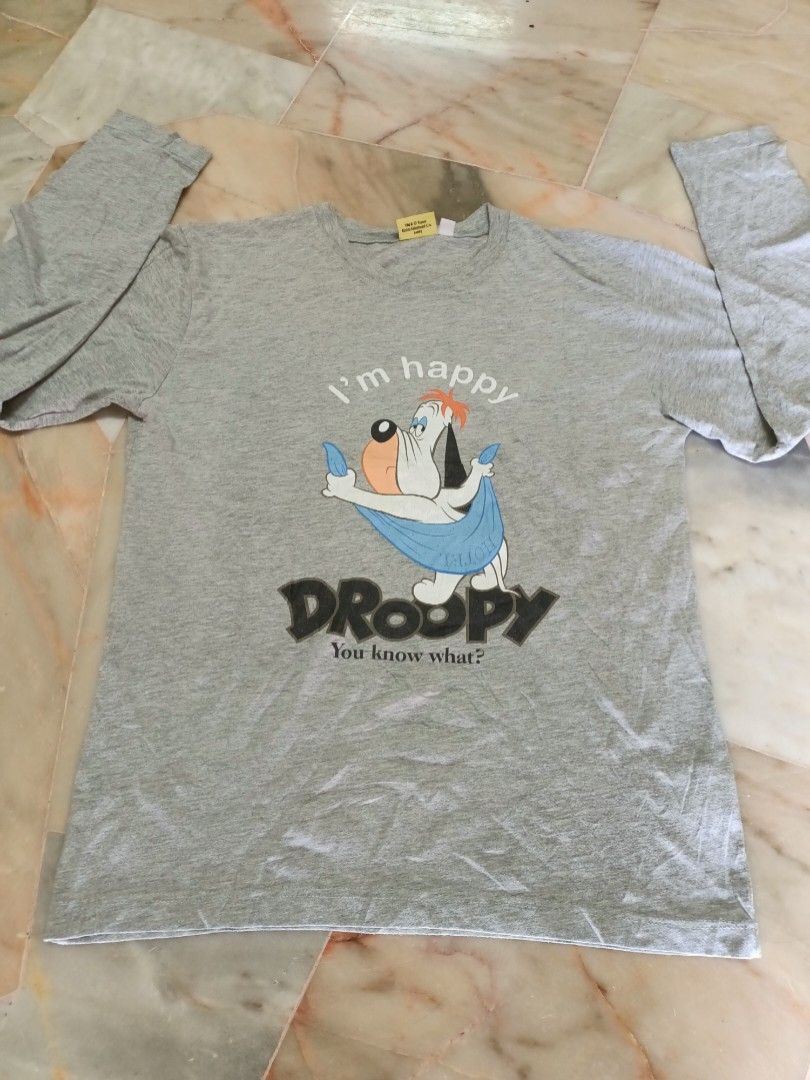 Tshirt long sleeve kartun droopy, Men's Fashion, Tops & Sets, Tshirts ...