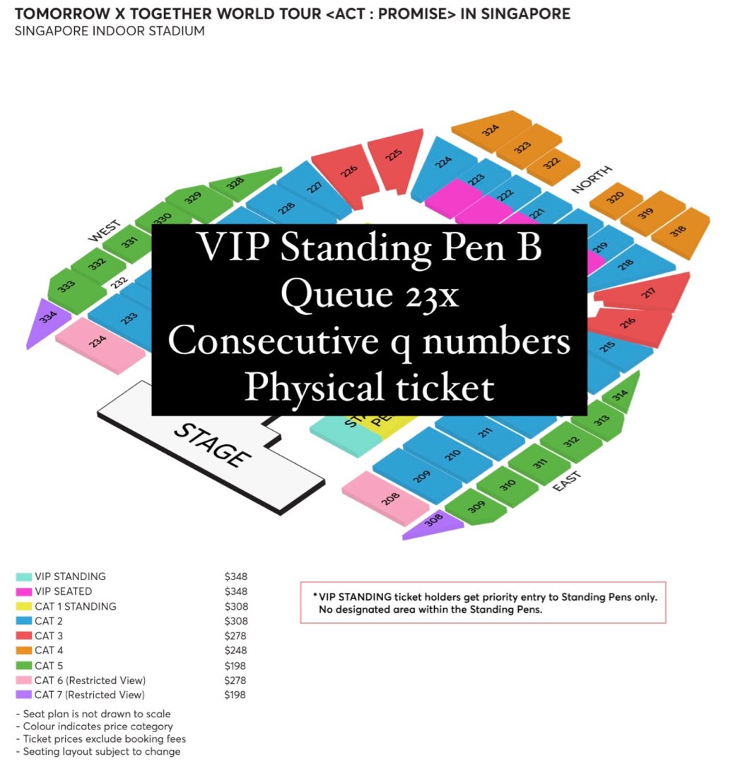 TXT VIP Standing Pen B Tomorrow x Together ACT Promise World Tour in SG ...
