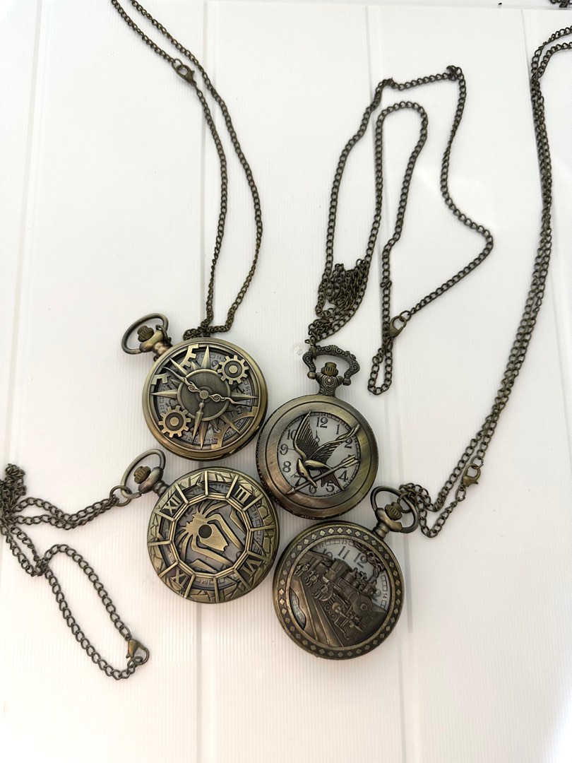vintage clock Necklaces pocket watch, Women's Fashion, Jewelry ...
