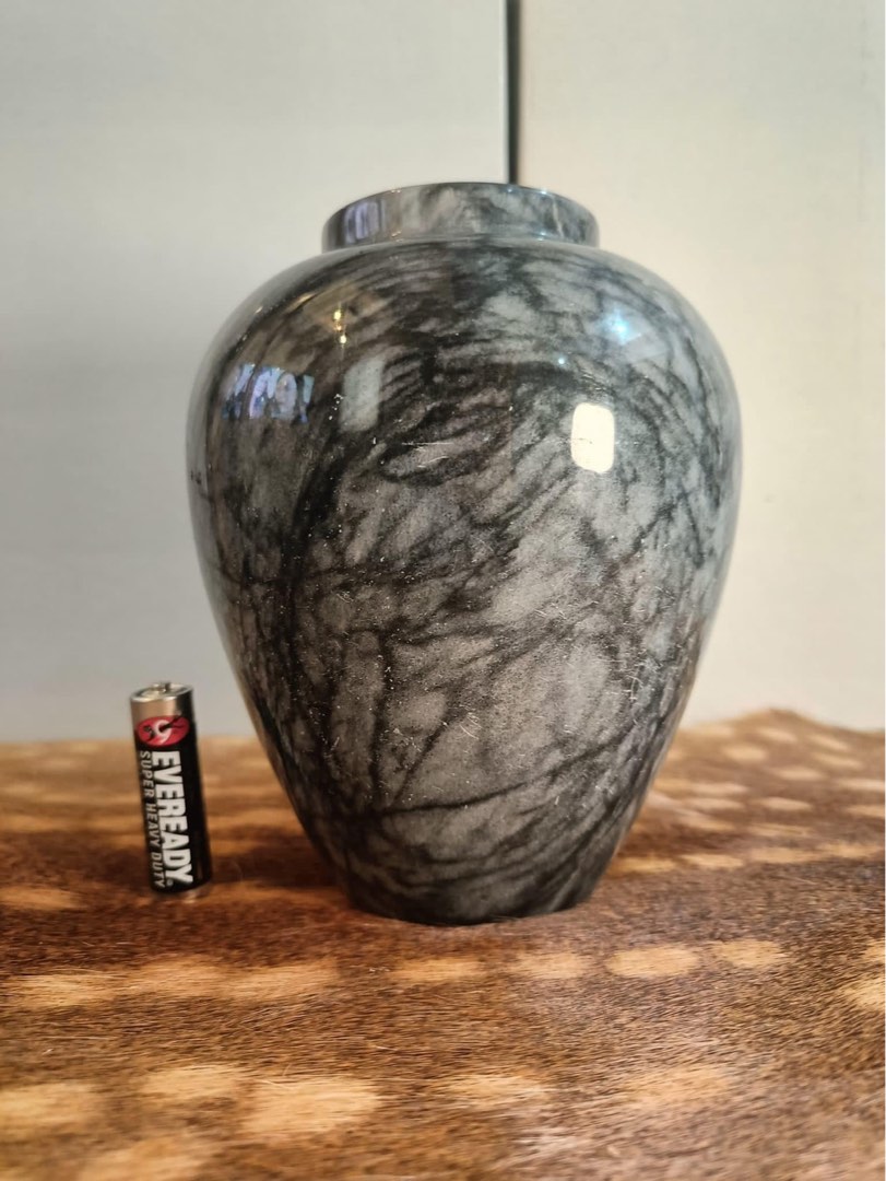 Vintage dark gray marble vase, Hobbies & Toys, Memorabilia ...