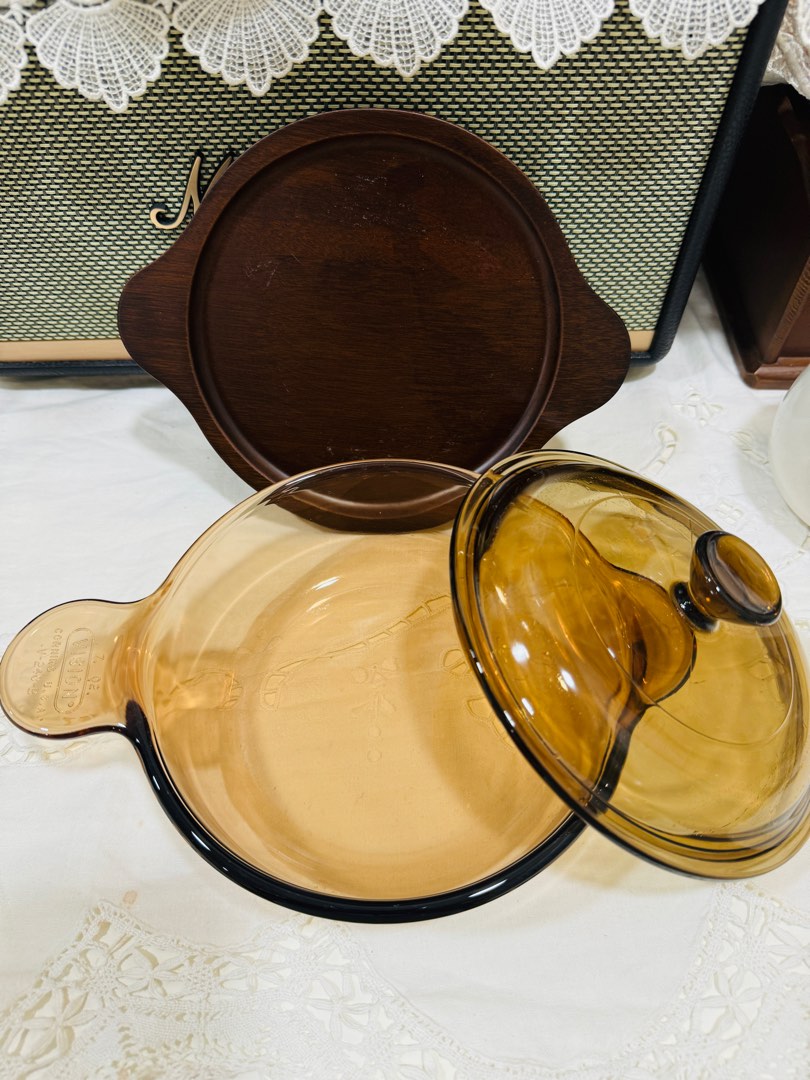 Visions cookware 16cm with lid + wooden tray, Furniture & Home Living ...