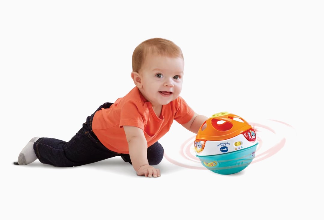 VTech 3 in 1 Crawling Ball Roller Crawling Ball Baby Drum Toys for 6 ...