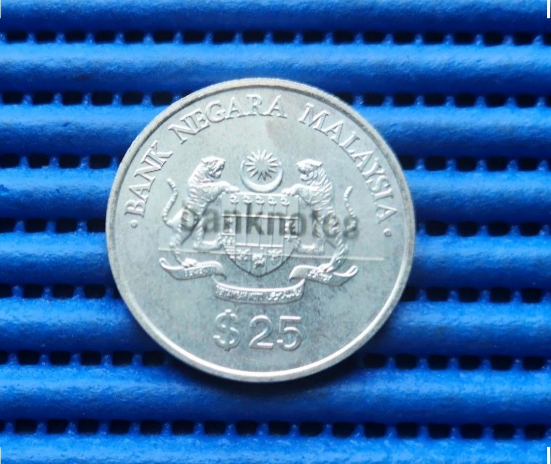 1986-1990 Malaysia $25 Ringgit 5th Malaysia Plan Commemorative Silver Coin, Hobbies & Toys ...