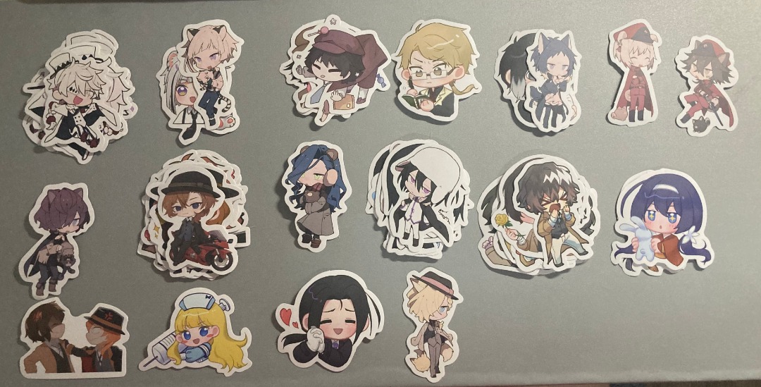58 Bungou Stray Dogs (BSD) Stickers, Hobbies & Toys, Memorabilia ...