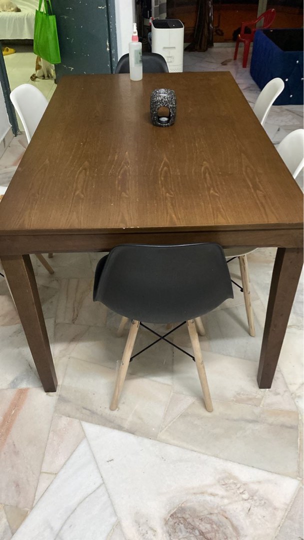 6 pax dining table ONLY TABLE, Furniture & Home Living, Furniture ...