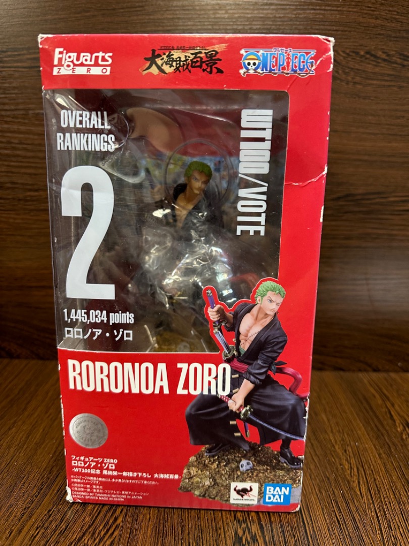 海賊王 One Piece 萬代 Figuarts ZERO 羅羅亞·索隆 WT100紀念 大海賊百景, 興趣及遊戲, 玩具 & 遊戲類 - Carousell