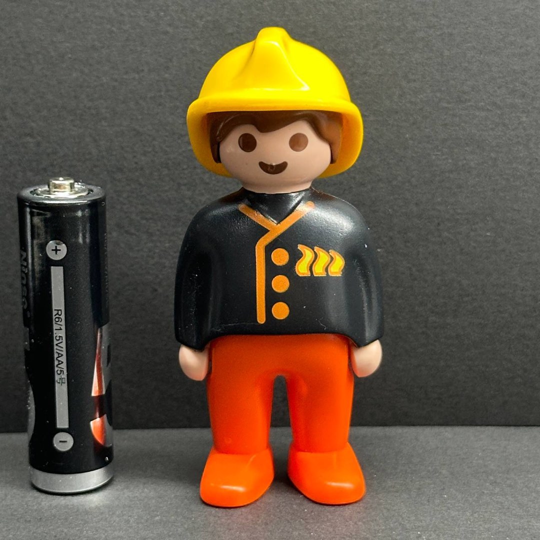 Vintage Rare Geobro Playmobil Fireman Fire Firefighter Rescue 2 1/2” Tall Toy Figure @ 1990 381 ...