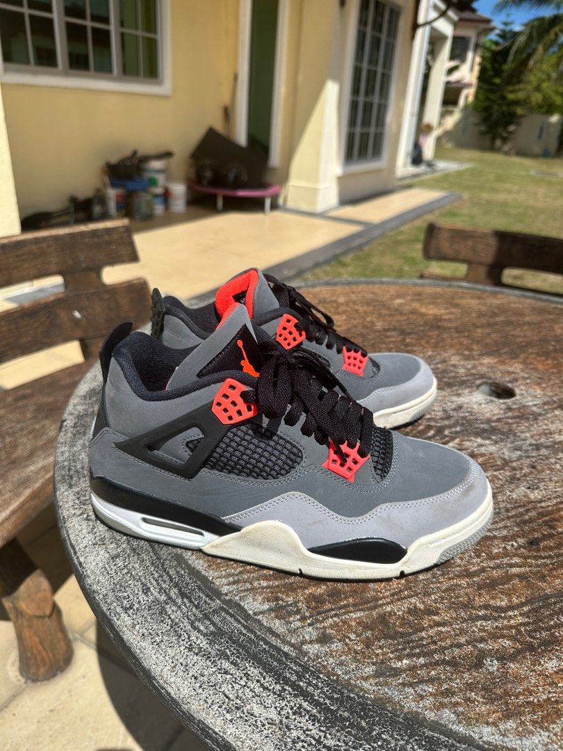 Air Jordan 4 Infrared, Women's Fashion, Footwear, Sneakers on Carousell