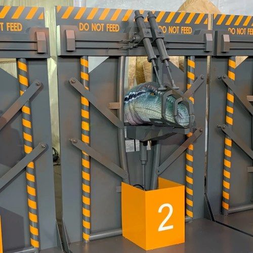 Animatronic Velociraptor Dinosaur Head Wall Decoration Cage Scene ...