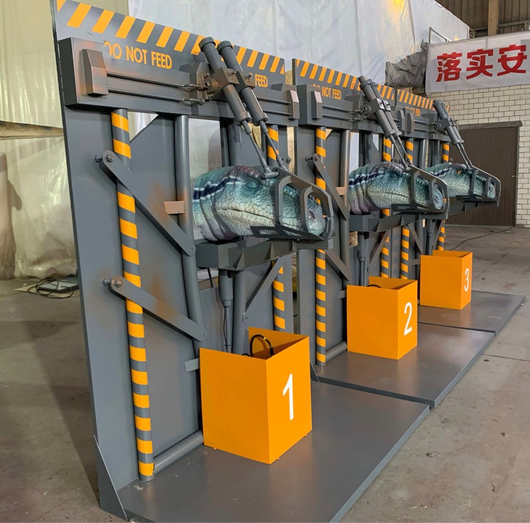 Animatronic Velociraptor Dinosaur Head Wall Decoration Cage Scene ...