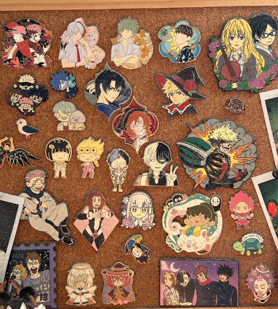 Anime Enamel Pins jjk bnha bsd jojo haikyuu yona spirited away, Hobbies ...