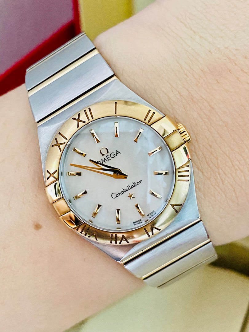 Authentic Omega Constellation Mother of Pearl Dial 18K Yellow Gold Two ...