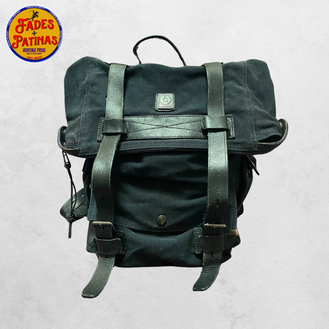 BELSTAFF COVERT NYLON/CANVAS BACKPACK - BLACK, Men's Fashion, Bags ...