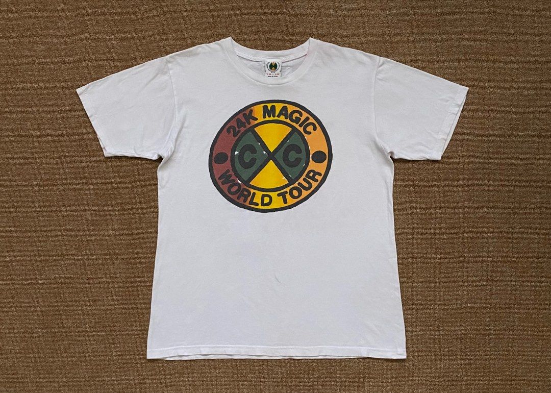 Bruno Mars World Tour X Cross Colours Tshirt, Fesyen Pria, Pakaian ...