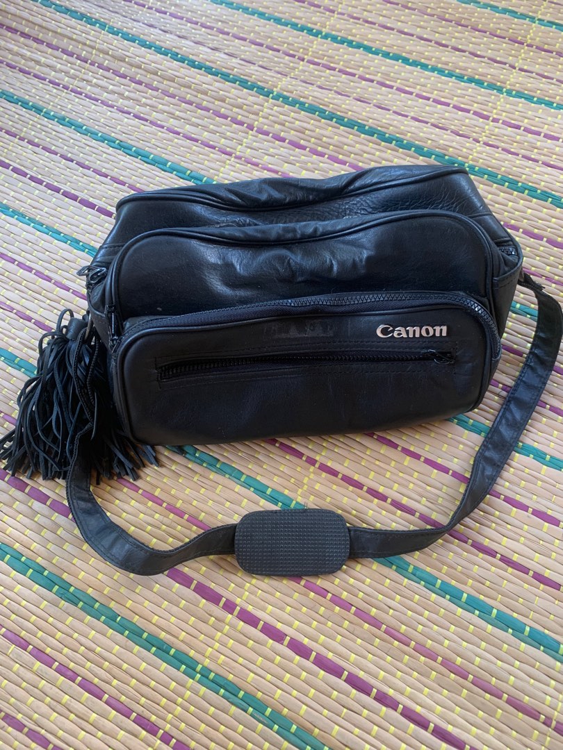 Canon Camera bag leather, Luxury, Bags & Wallets on Carousell