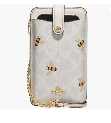 AUTHENTIC COACH Bee Print Women's North/South Phone Signature Logo ...