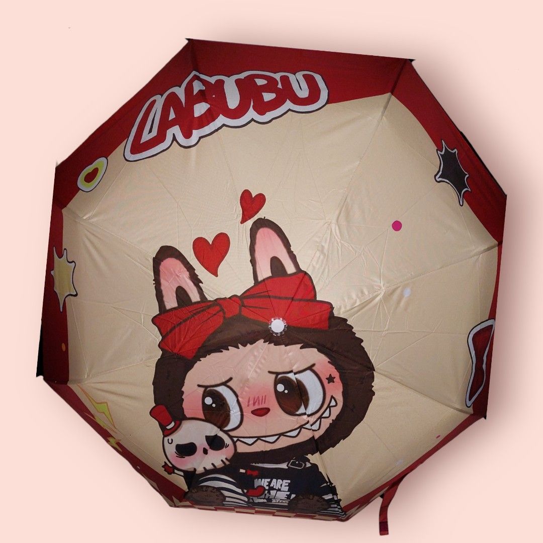 Popmart Cute Goth Labubu Umbrella, Hobbies & Toys, Travel, Umbrellas on ...