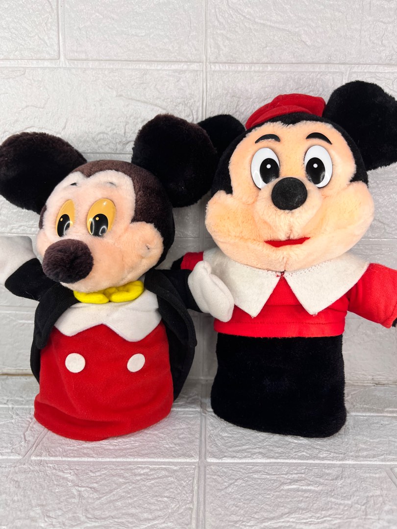 Disney Classic Mickey x Minnie Mouse Vintage Hand Puppet x Plush ...