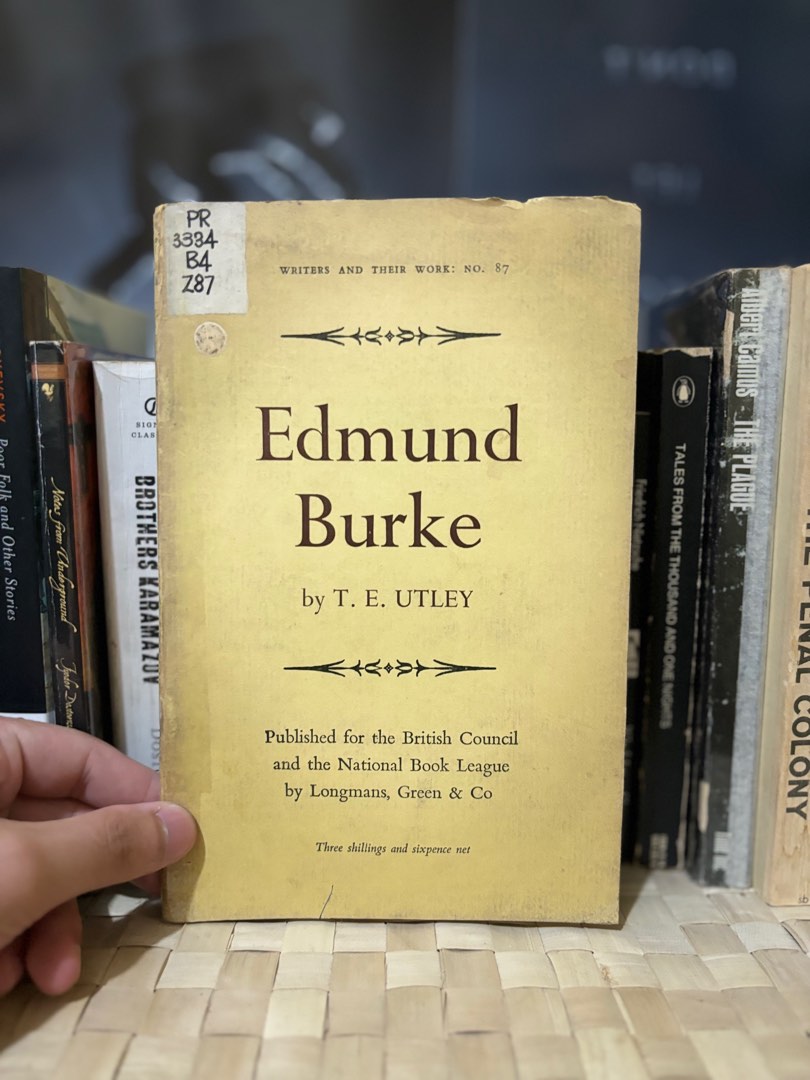Edmund Burke by T.E. Utley. Writers and Their Work, Hobbies & Toys ...