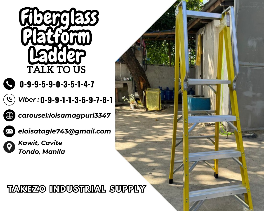 Fiberglass Platform Ladder, Furniture & Home Living, Home Improvement ...