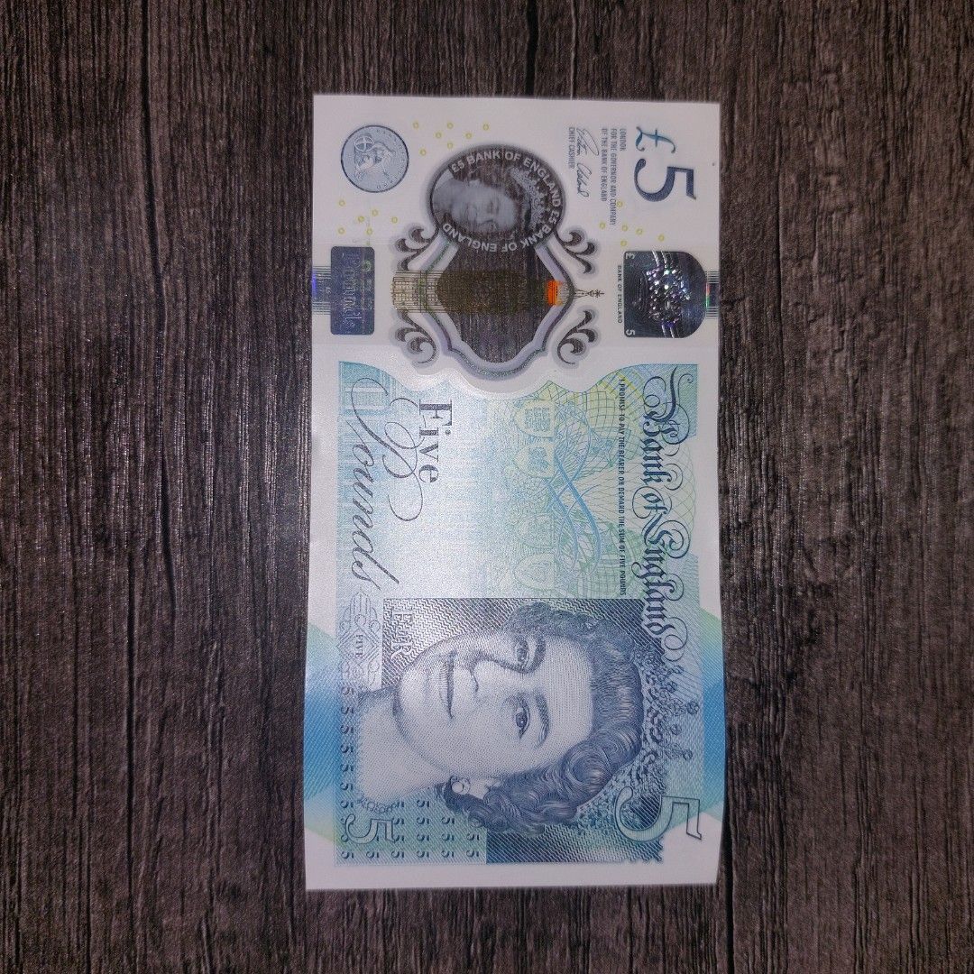 Bank of England Polymer Winston Churchill £5 Five Pound Banknote ...