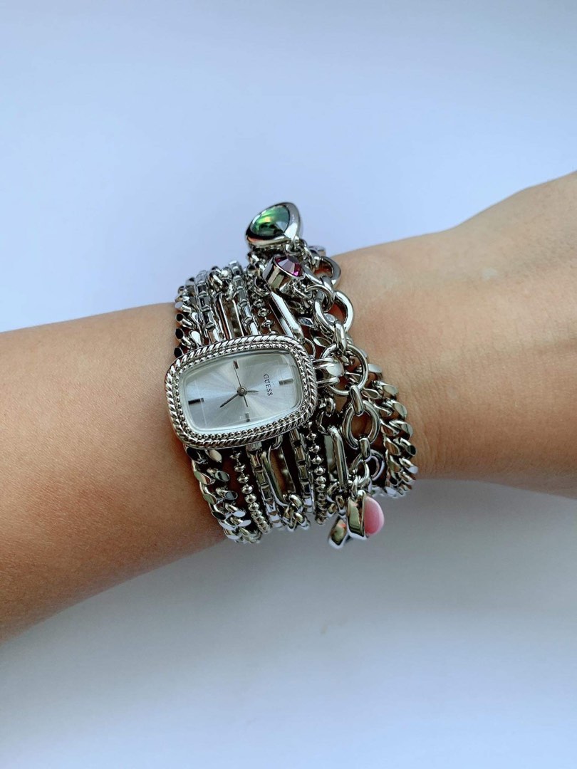 Guess Chain Bracelet Watch Rare, Women's Fashion, Watches & Accessories ...