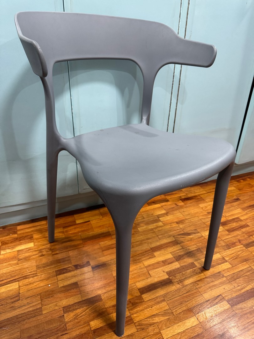 Heavy Duty Monoblock Chair, Gray, Furniture & Home Living, Furniture ...