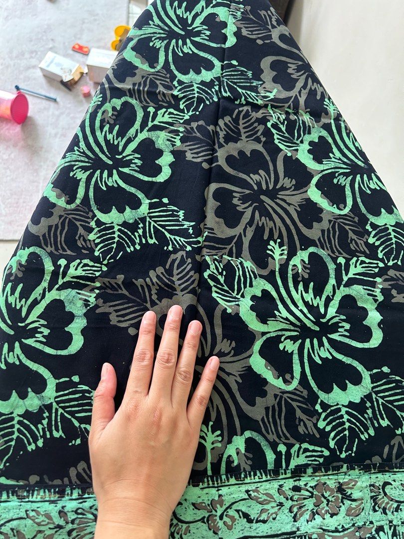 Kain pasang batik terap stamped terengganu, Women's Fashion, Muslimah ...